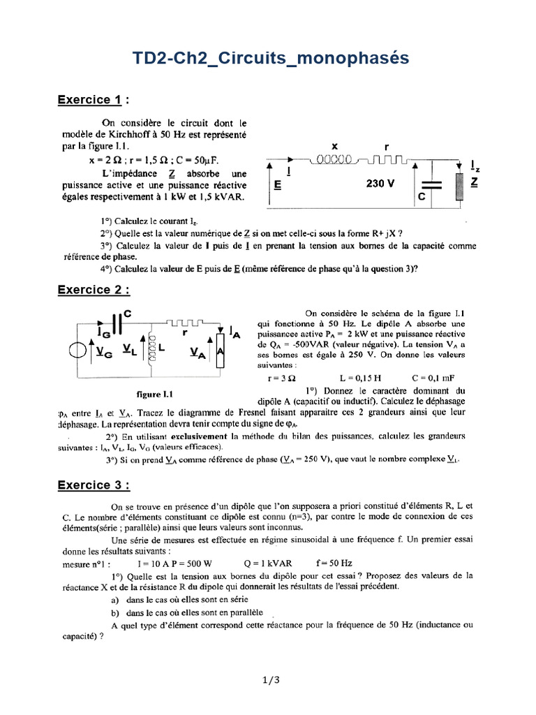 Monophasic Circuit Exercises Guide | PDF