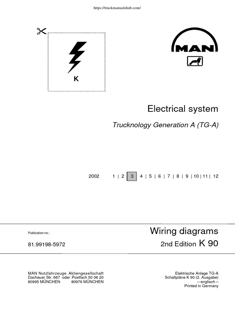 MAN TGA Wiring Diagrams K 90 (2nd Edition) | PDF | Electrical Connector ...