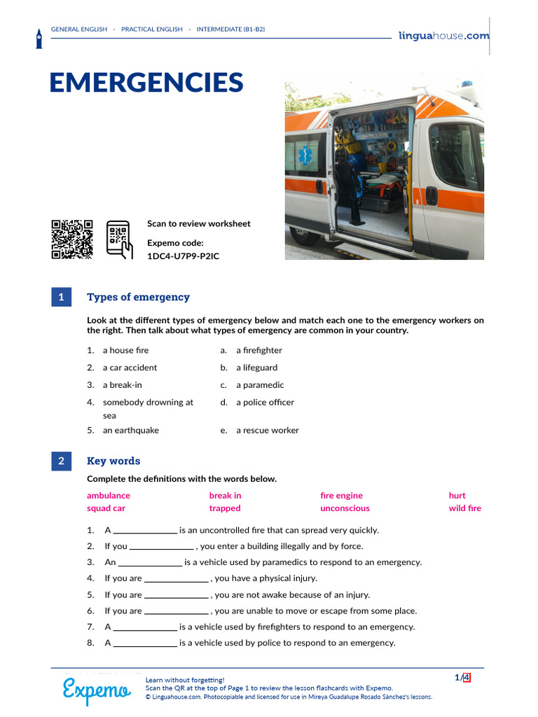 emergencies-british-english-teacher | PDF