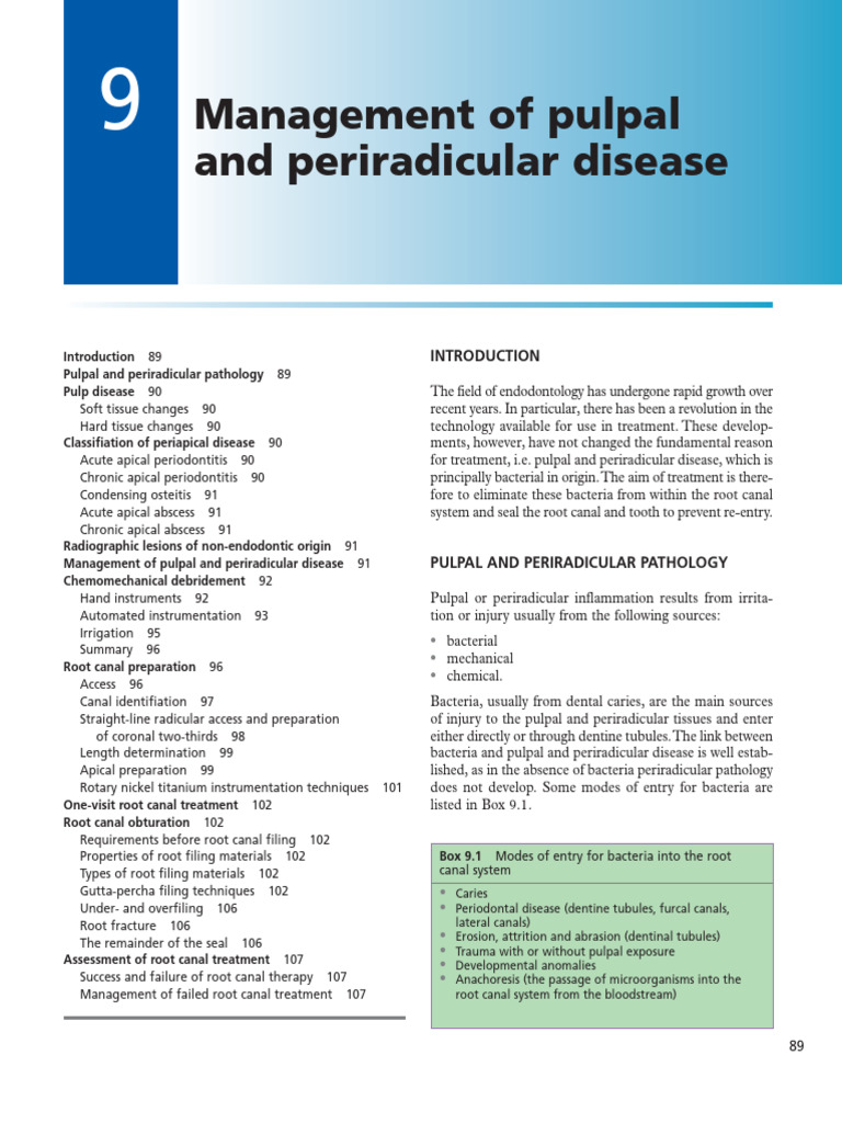 Pulpal and Periradicular Disease Management | PDF | Dental Anatomy ...