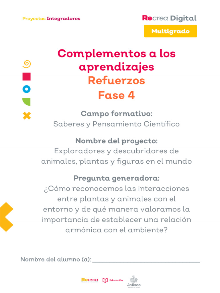 Complementos A Los Aprendizajes: Refuerzos Fase 4 | PDF