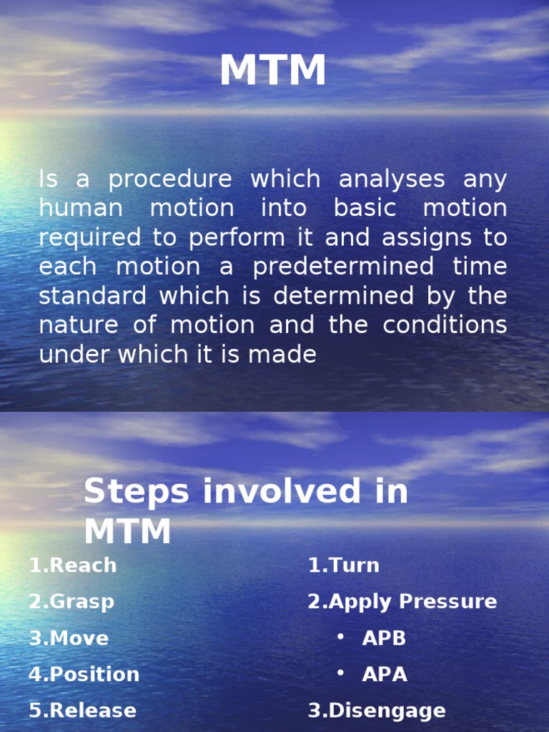 MTM 1 | PDF | Finger | Hand