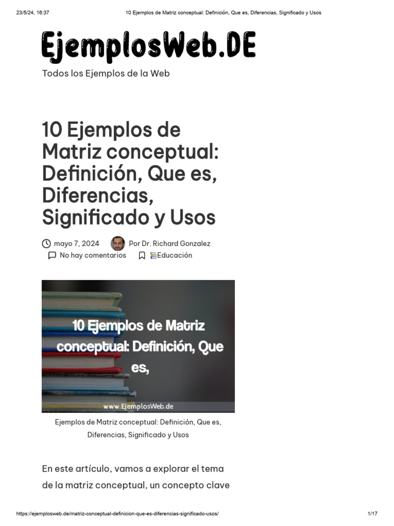 10 Ejemplos de Matriz Conceptual - Definición, Que Es, Diferencias ...