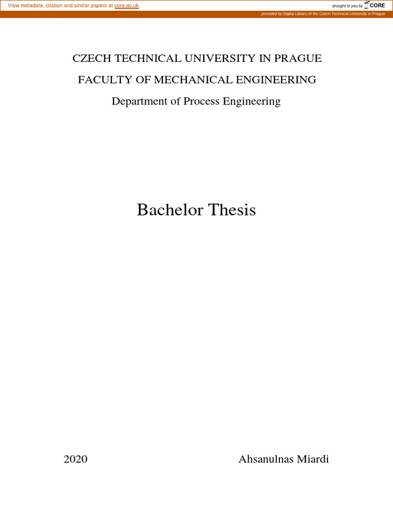 Bachelor Thesis: Czech Technical University in Prague Faculty of Mechanical Engineering ...