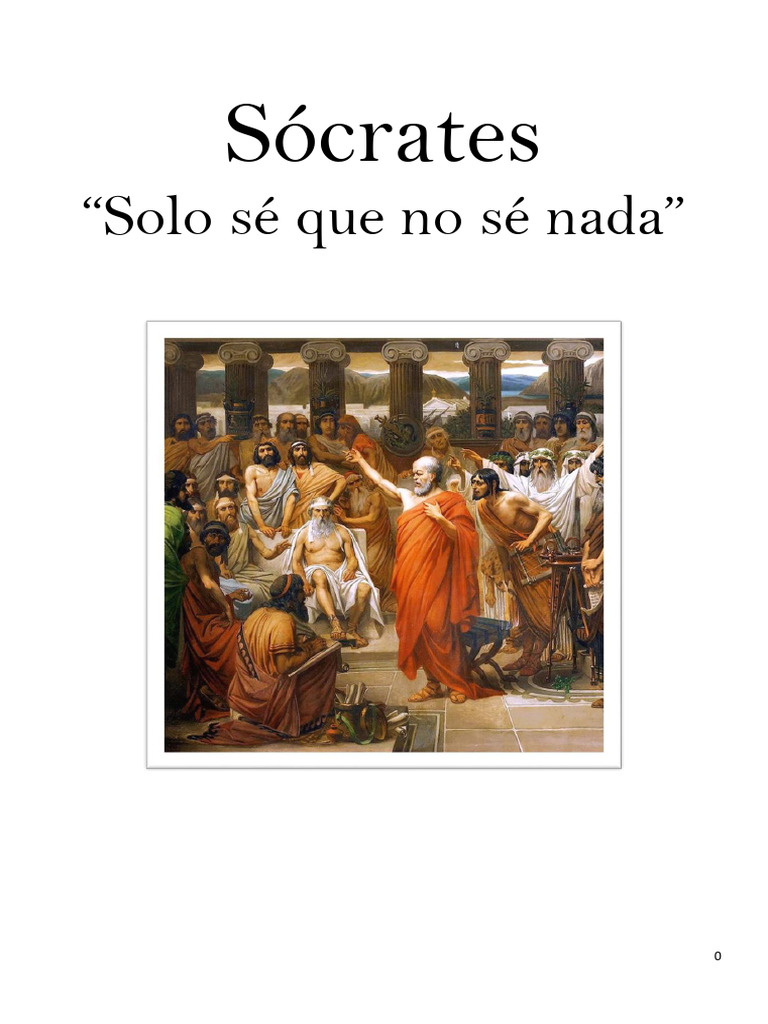 6 - Sócrates - Solo Se Que No Se Nada | PDF | Sócrates | Sabiduría