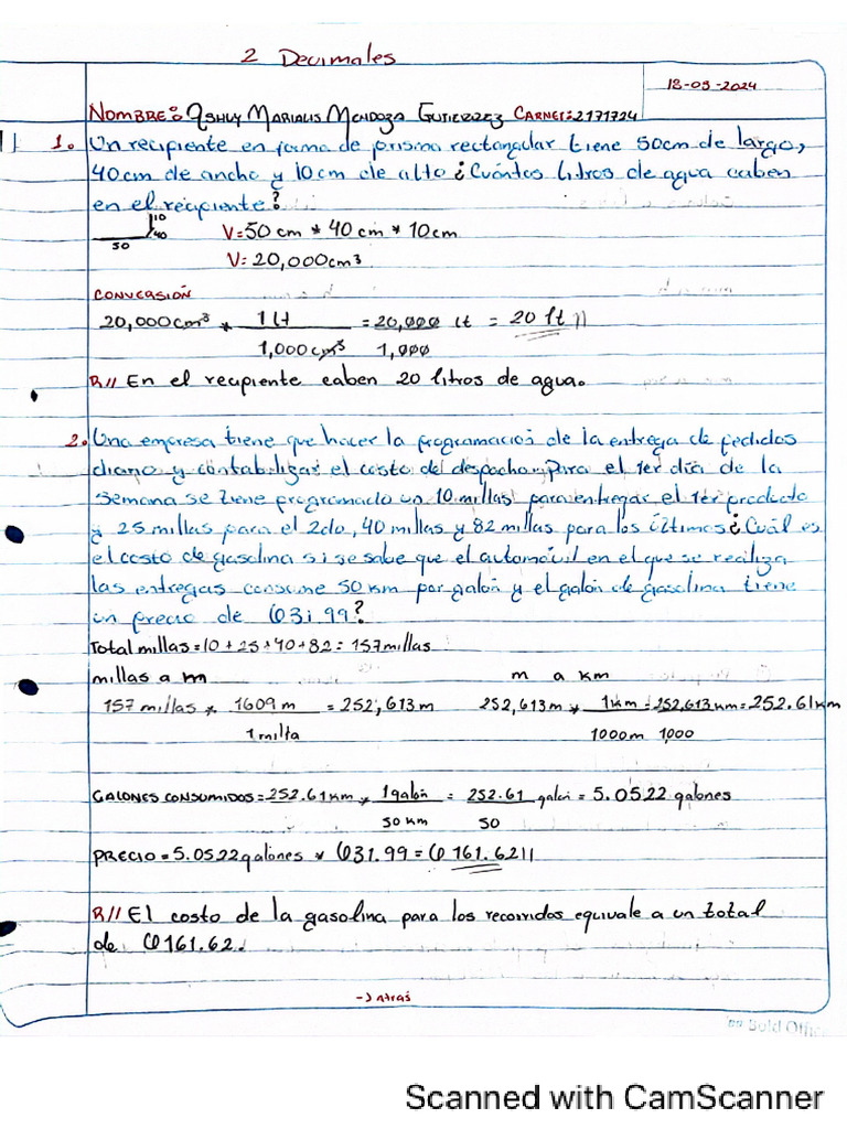 Ejercicios de Conversiones (Ashly Mendóz | PDF