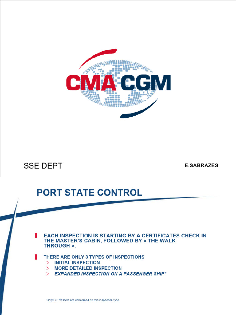 Port State Control Inspection Guide | PDF | Pump