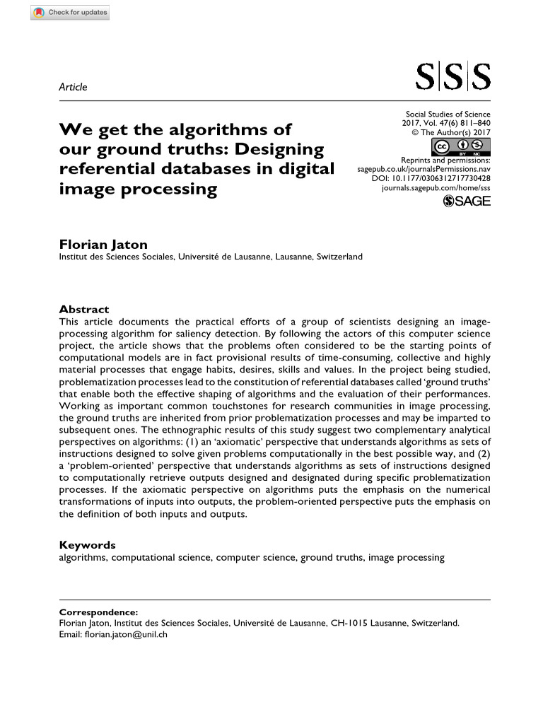 Algorithms & Ground Truths | PDF | Algorithms | Image Segmentation