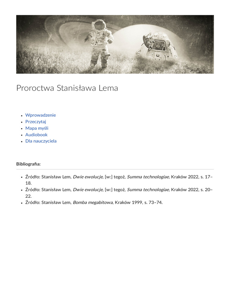 Proroctwa Stanislawa Lema | PDF