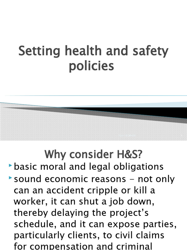 Setting Health and Safety Policies | PDF | Occupational Safety And ...