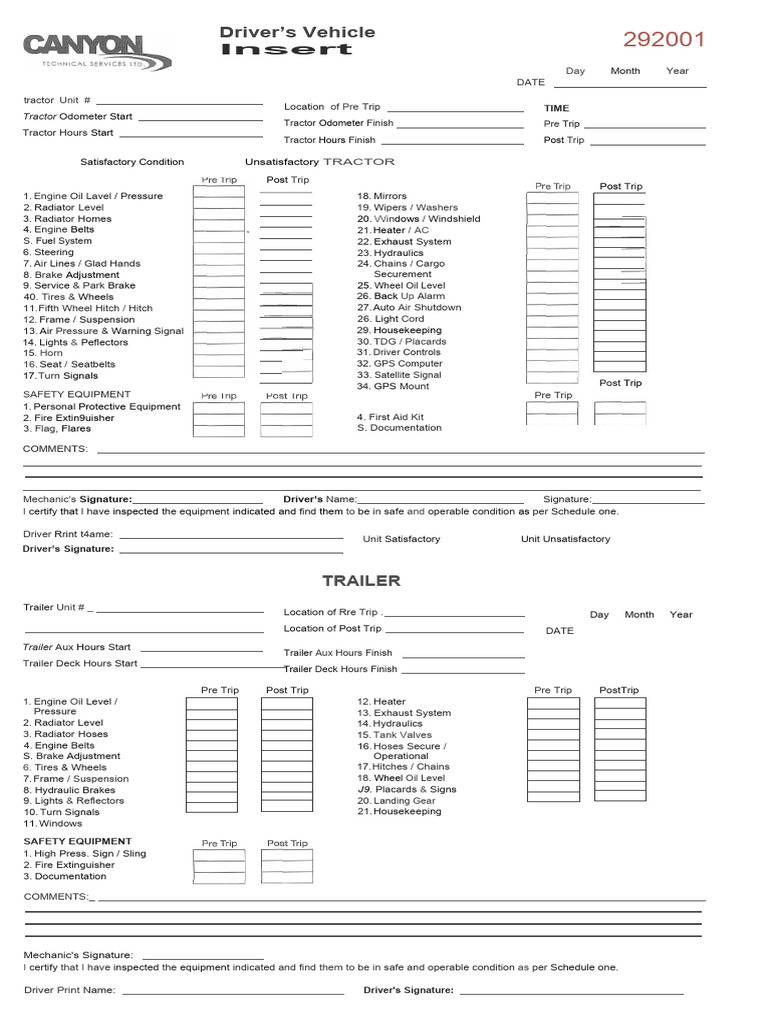 Checklist Chuto | Download Free PDF | Tractor | Trailer (Vehicle)