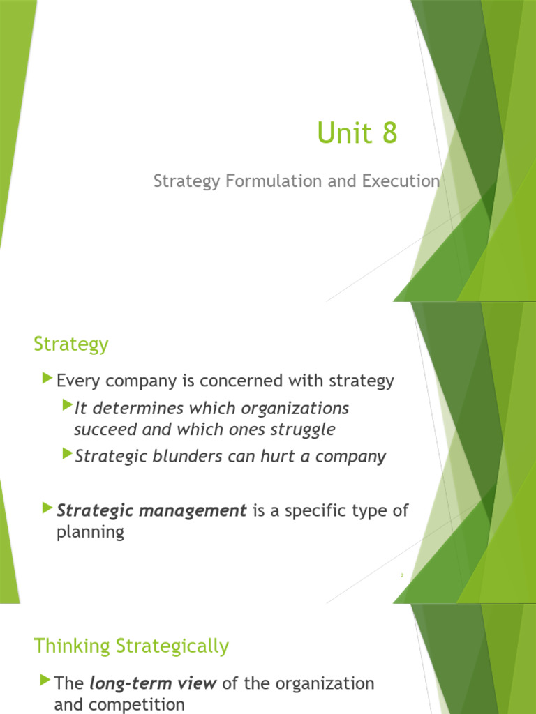 Strategy Formulation and Execution Guide | PDF | Strategic Management ...