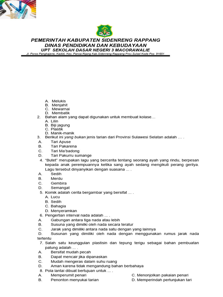 Soal Pat SBDP Print | PDF