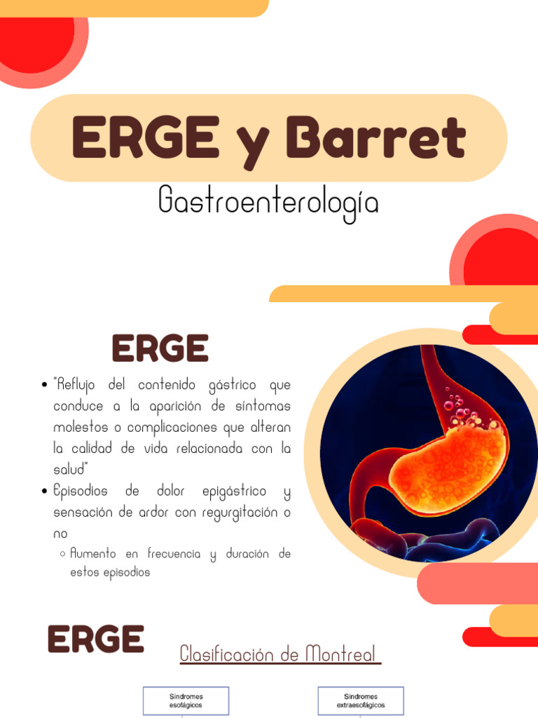 ERGE y Barrett | PDF | La enfermedad por reflujo gastroesofágico | Enfermedades y trastornos