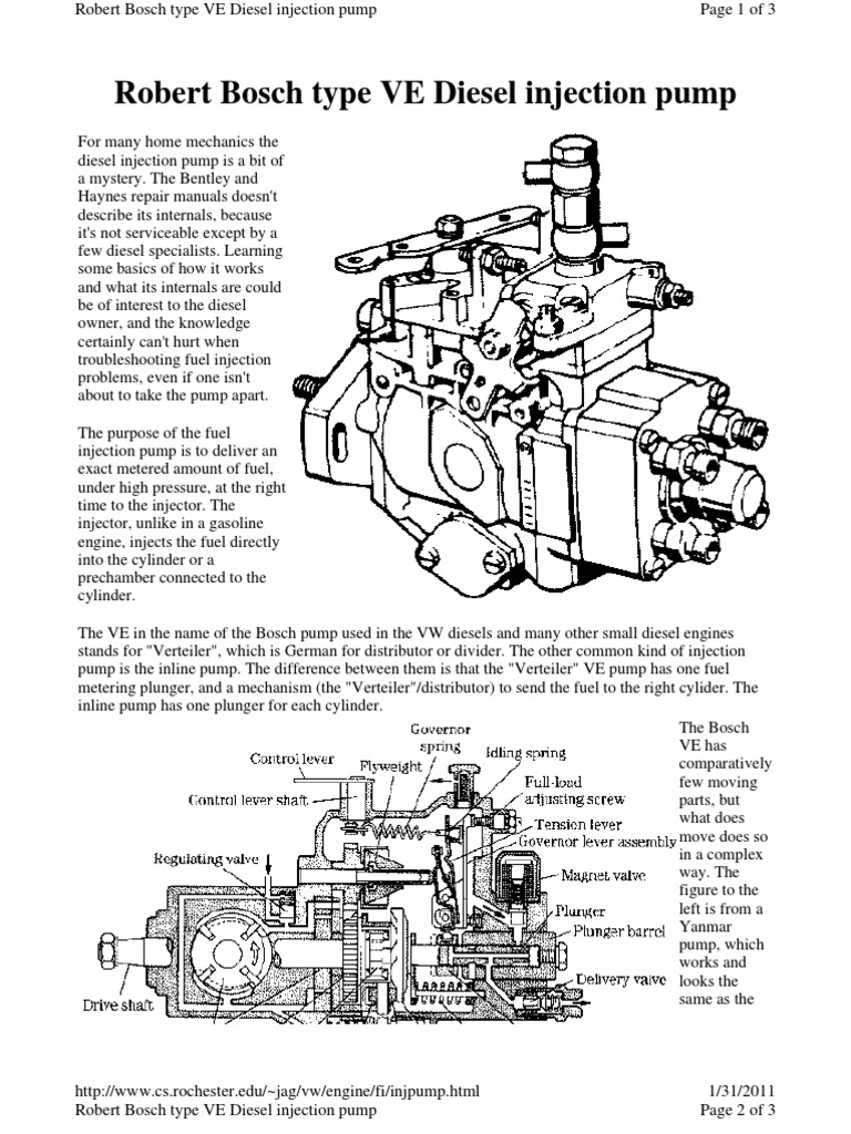 Diesel Fuel Pump Working | PDF