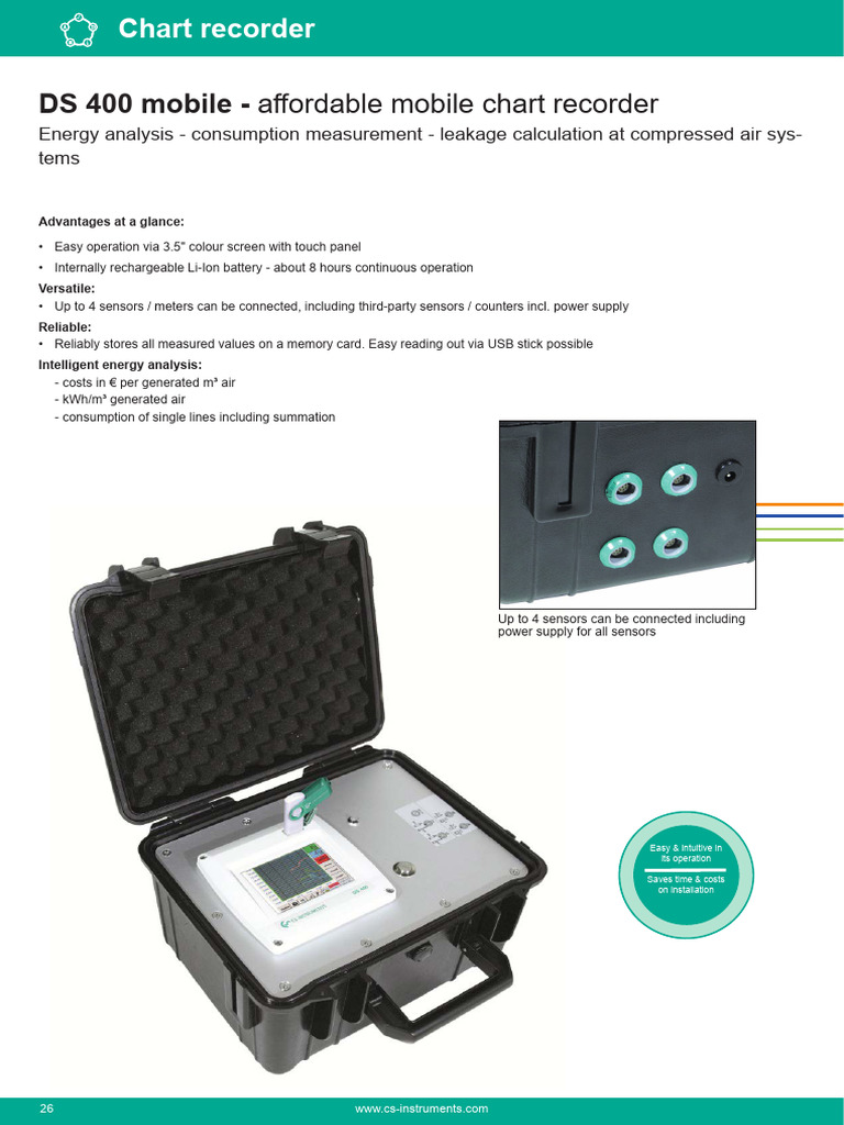 Data Sheet DS400 Mobile en | PDF | Flow Measurement | Sensor
