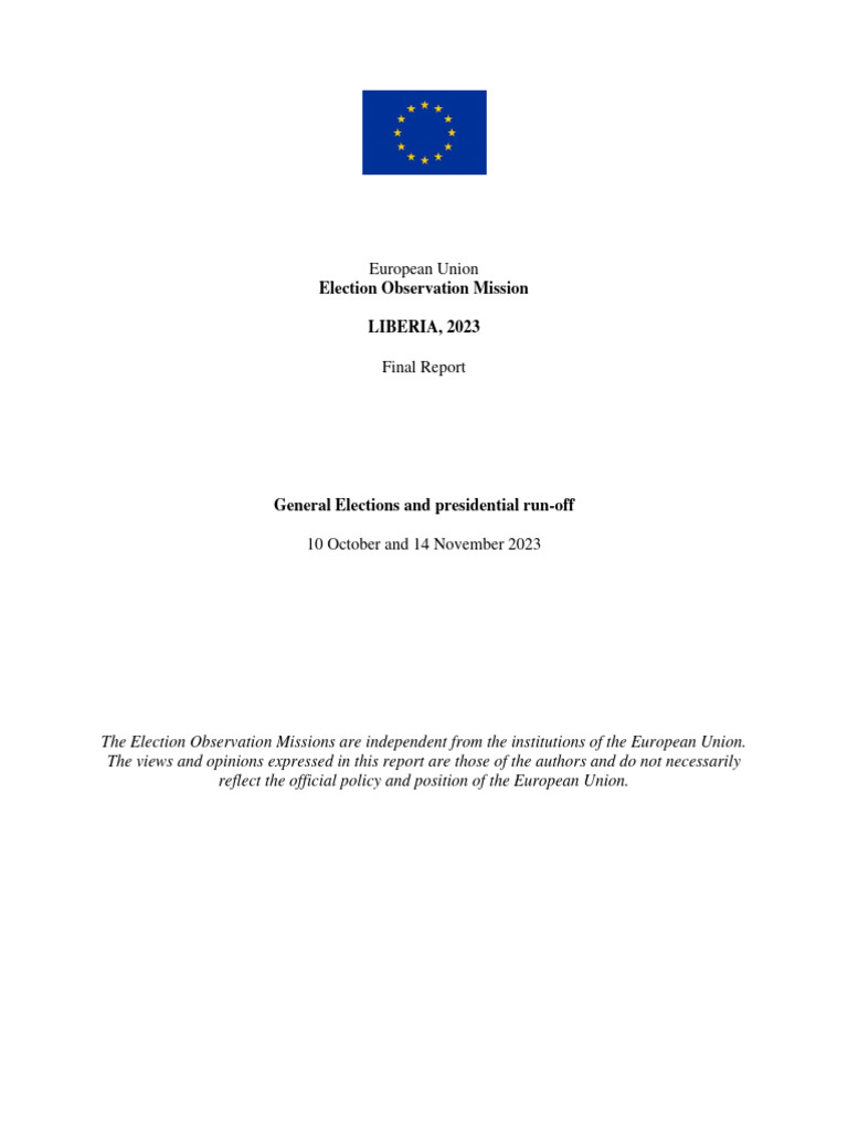 Eu Eom Lib 2023 FR | PDF | Elections | Government