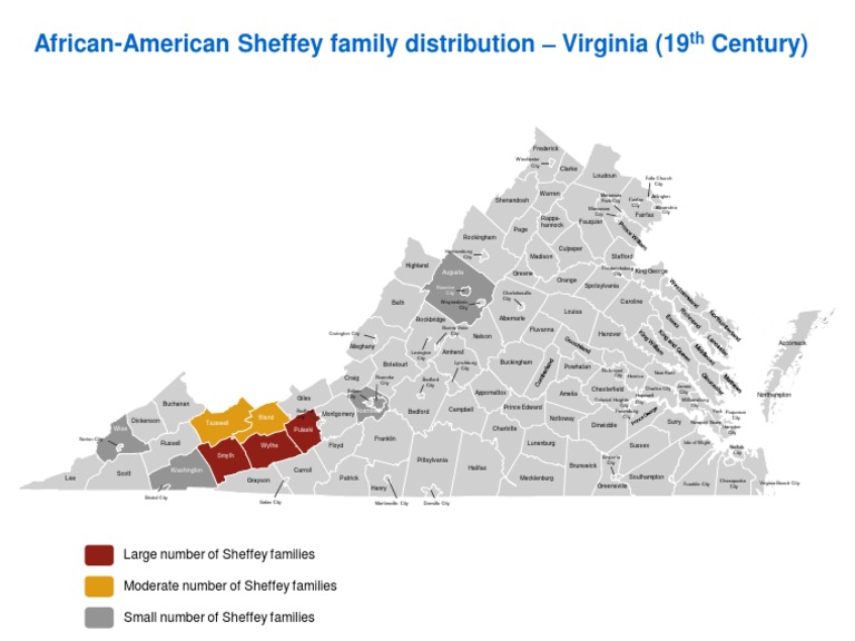 Sheffey Family Distribution in The 19th Century | PDF