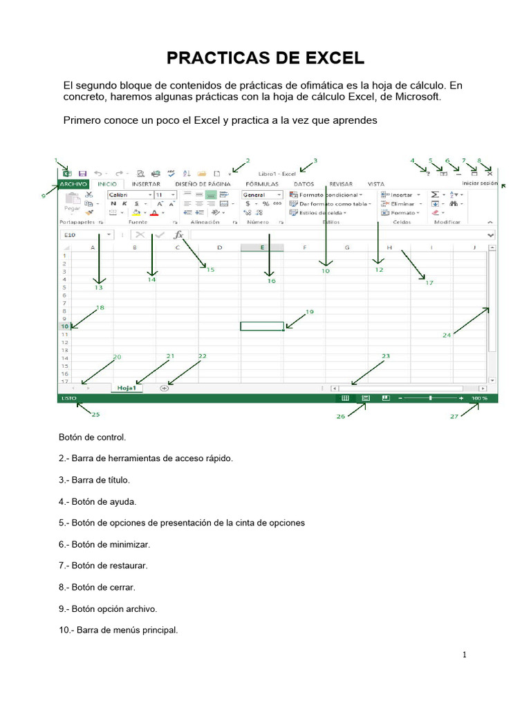Ejercicios de Excel Primera Tanda | Descargar gratis PDF | Hoja de cálculo | Ventana (informática)