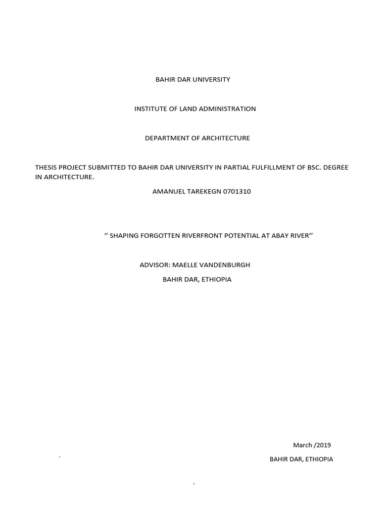 Amanuel Tarekegn | PDF | River | Water