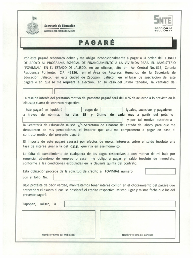 PAGARÉ | PDF