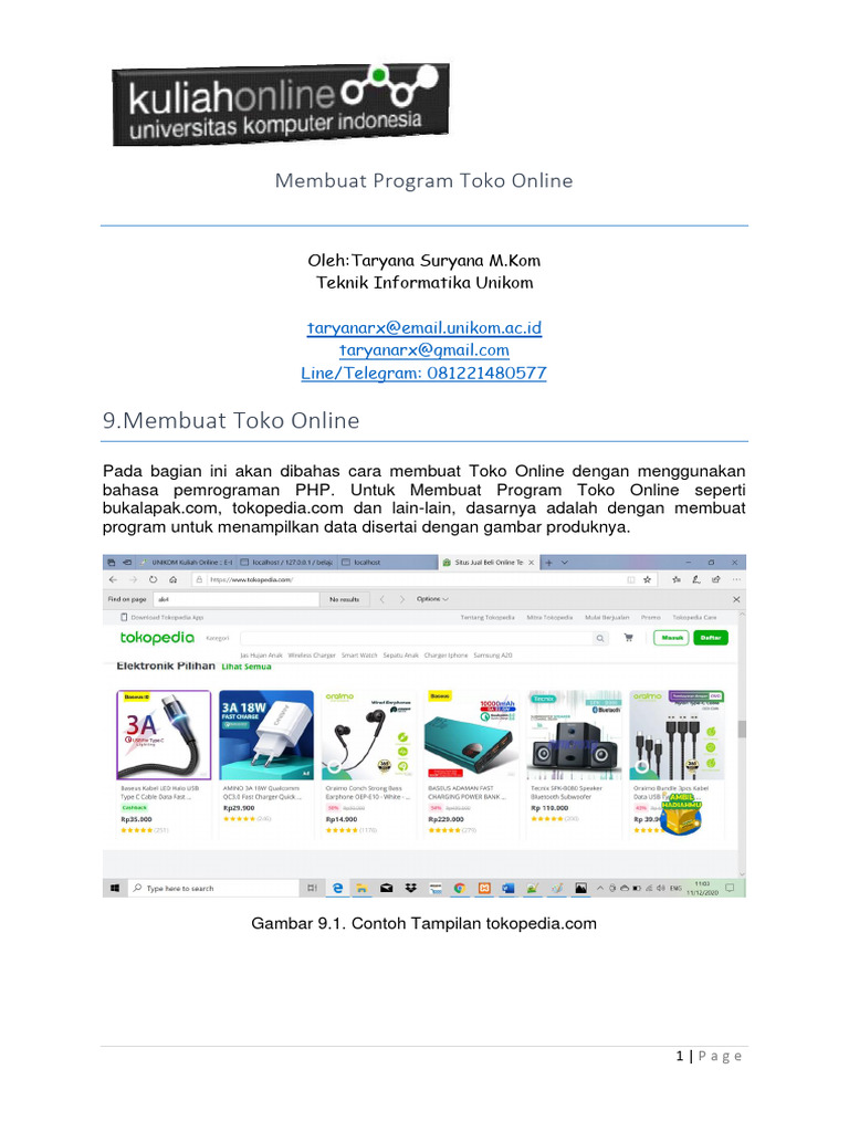 Panduan Membuat Toko Online PHP | PDF