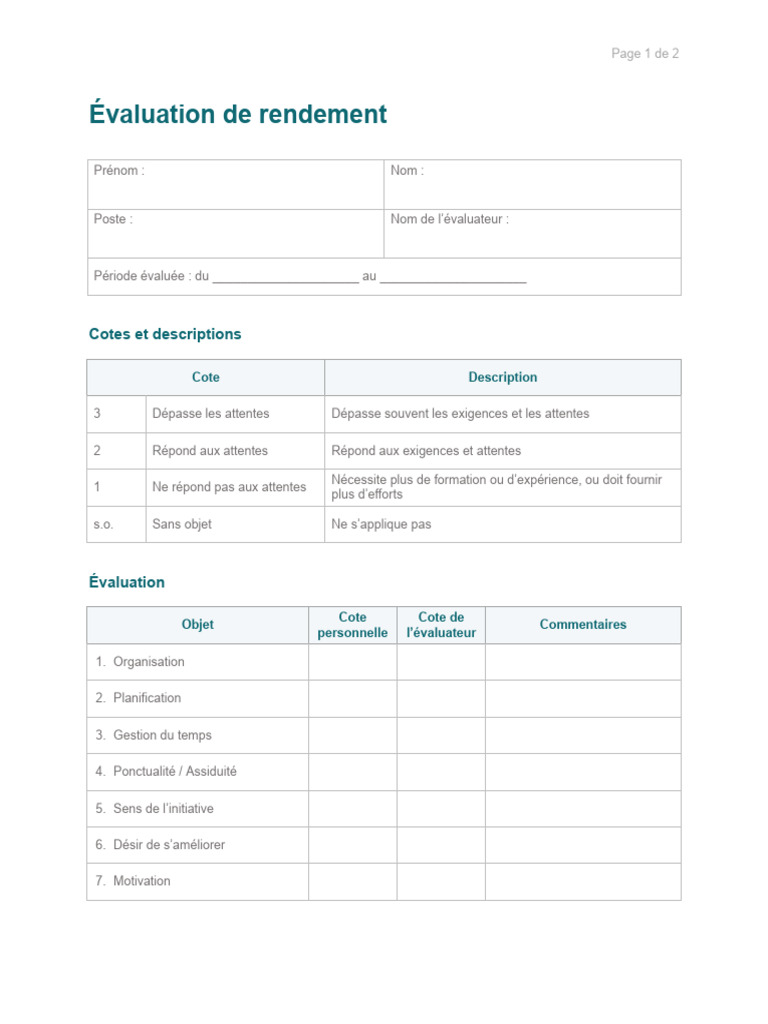 RH Agendrix Guide Evaluation Rendement FR | PDF | Échecs | Théorie (échecs)