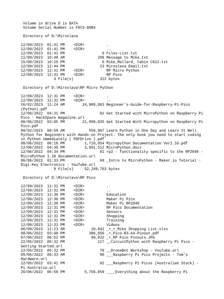 FFiles List | PDF | Raspberry Pi | Computer Architecture