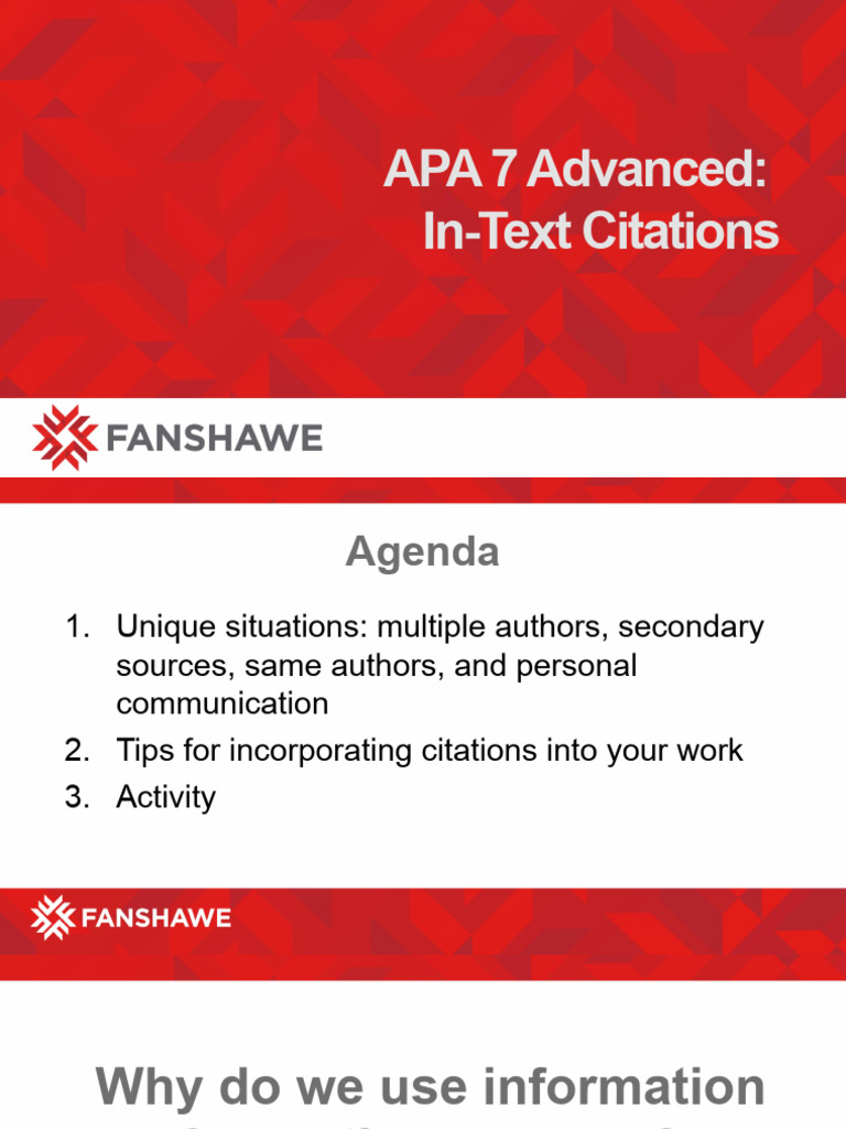 APA 7 Advanced In-Text Citations | PDF | Citation | Ellipsis