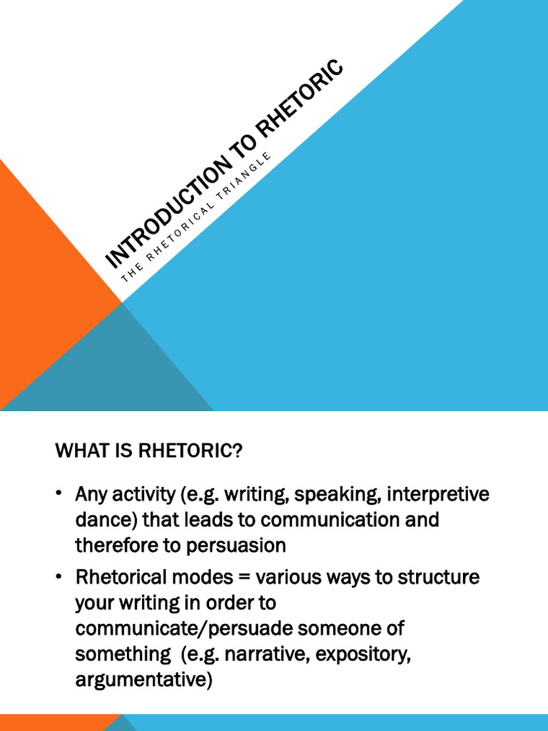 Introduction To Rhetoric 1 | Download Free PDF | Rhetoric | Public Speaking