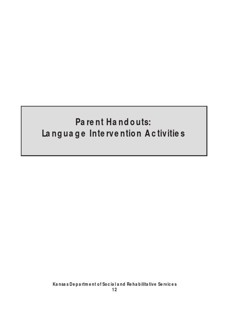 Toolkit Preverbal-First Words | PDF | Toys | Imitation