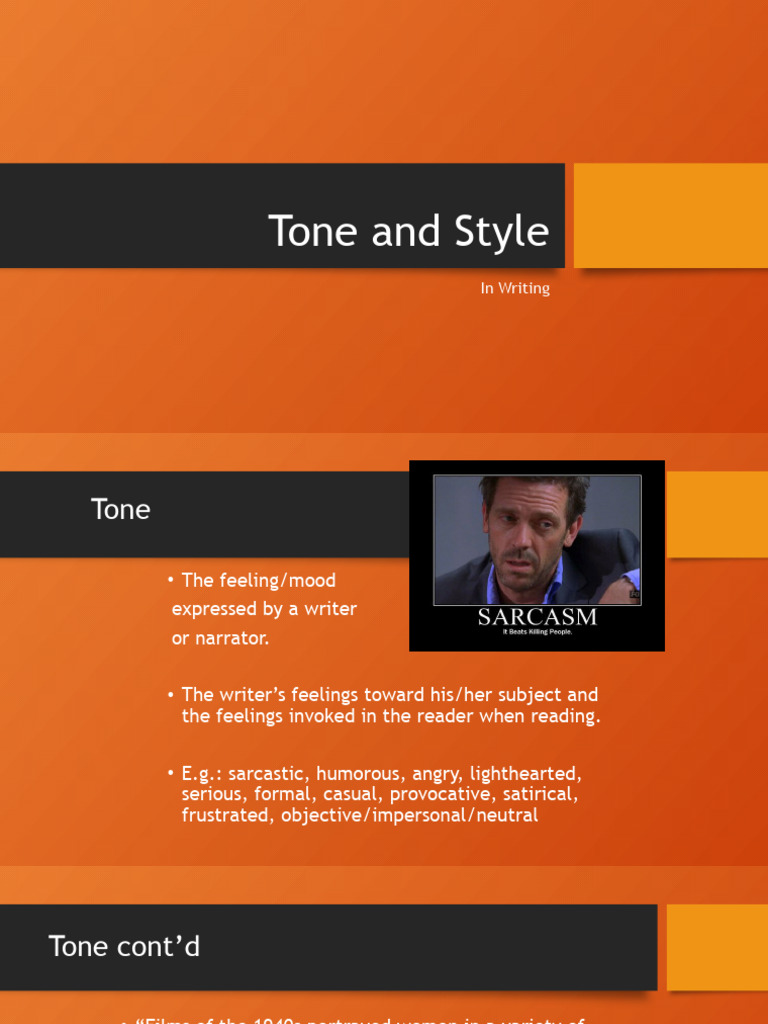 Tone and Style | Download Free PDF | Satire | Metaphor