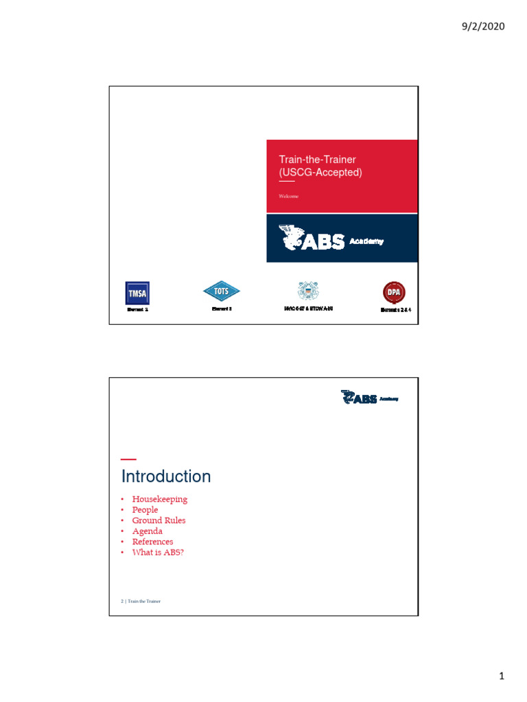 USCG-Approved Train-the-Trainer Course | PDF | Educational Assessment ...