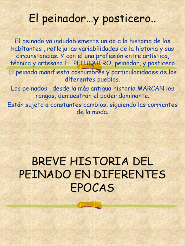 Evolución del Peinado a lo Largo de la Historia | PDF | Pelo | Peluca
