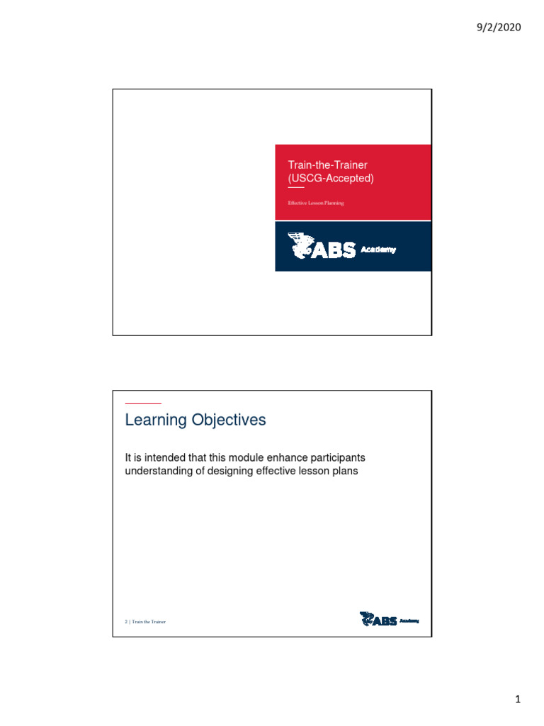 Effective Lesson Planning for Trainers | PDF | Lesson Plan | Learning