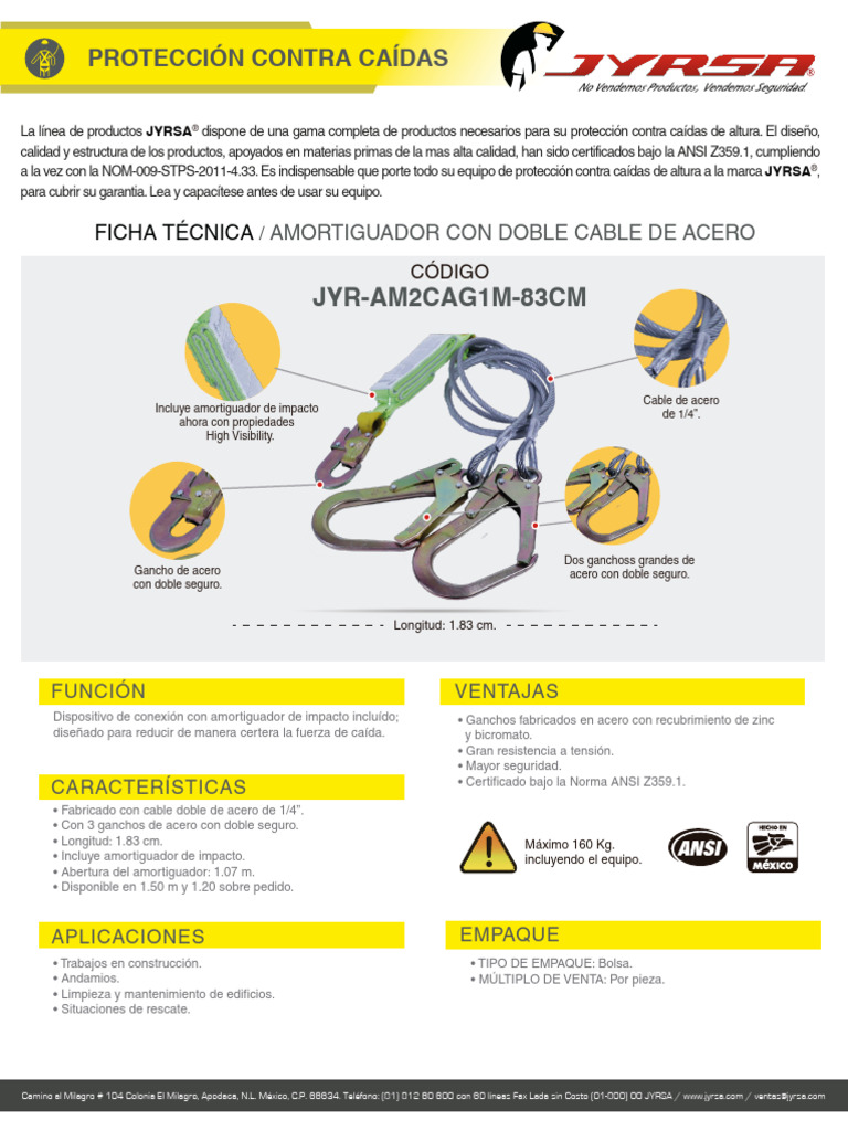 Ficha Tecnica JYR-AM2CAG1M-83CM | PDF | Acero