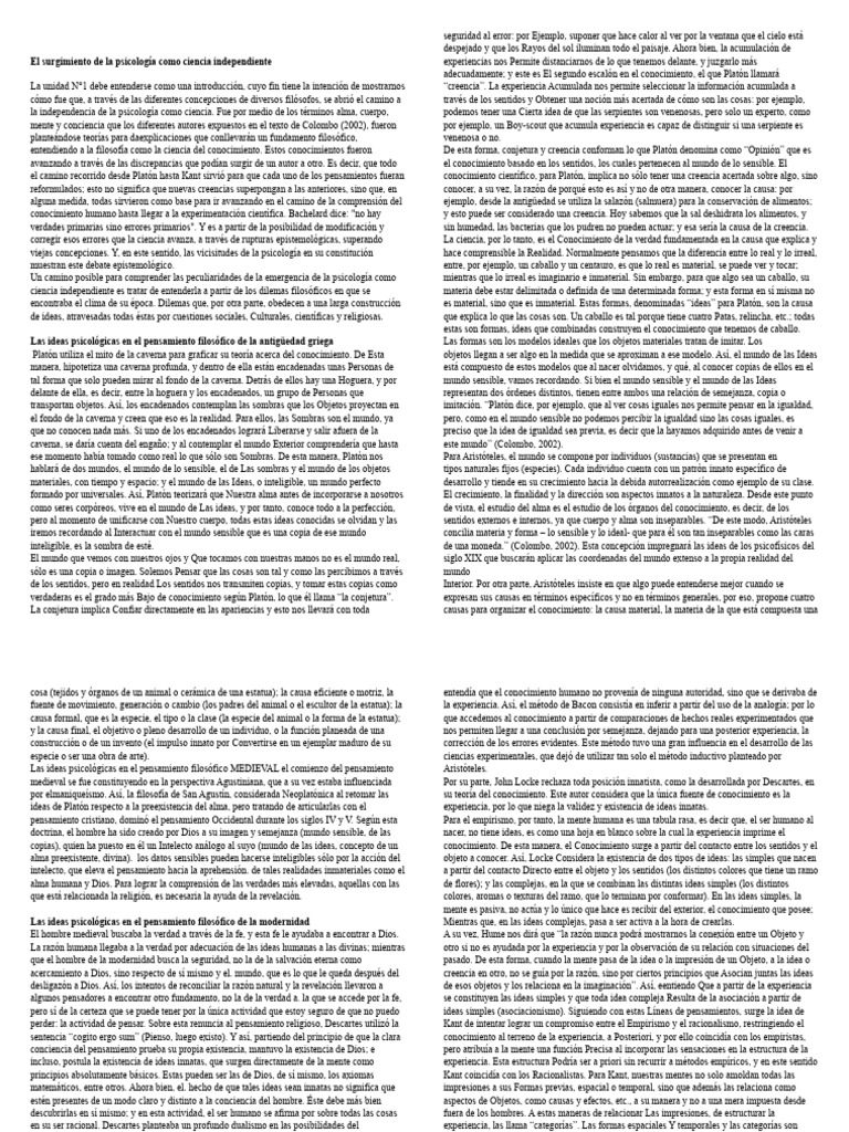 Unidad 1. PSI | PDF | Conocimiento | Experiencia