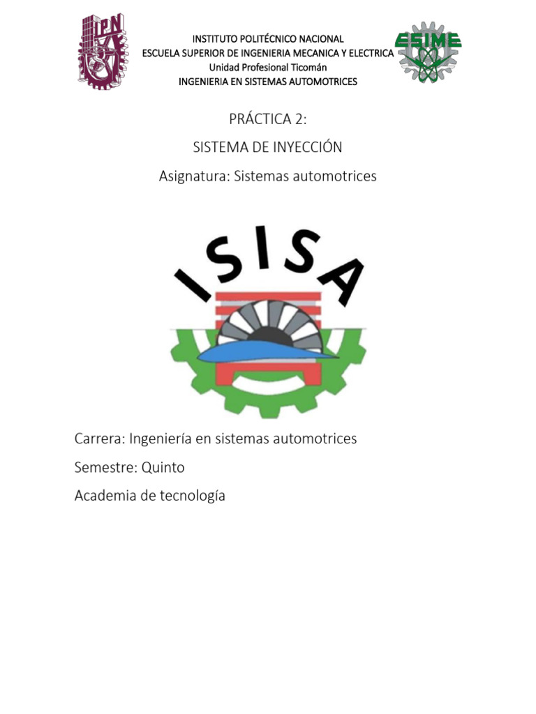 Practica Sistemade Inyeccion | PDF | Electrónica | Sensor