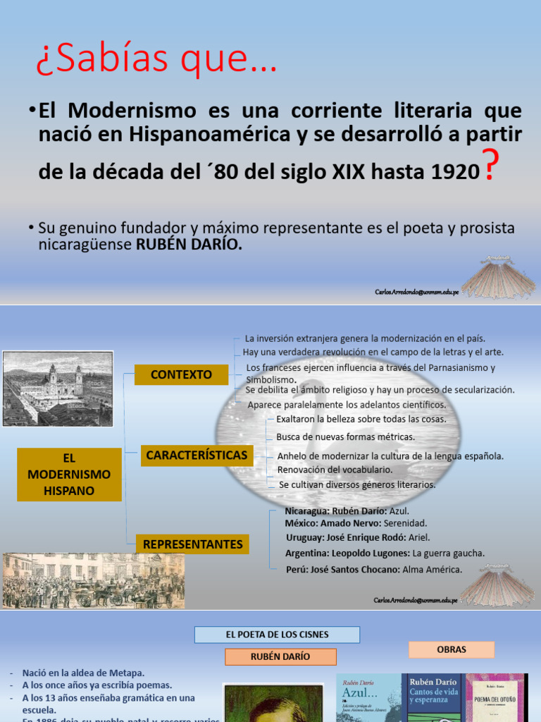 Tema 10 - El Modernismo Hispanoamericano (Literatura) | PDF