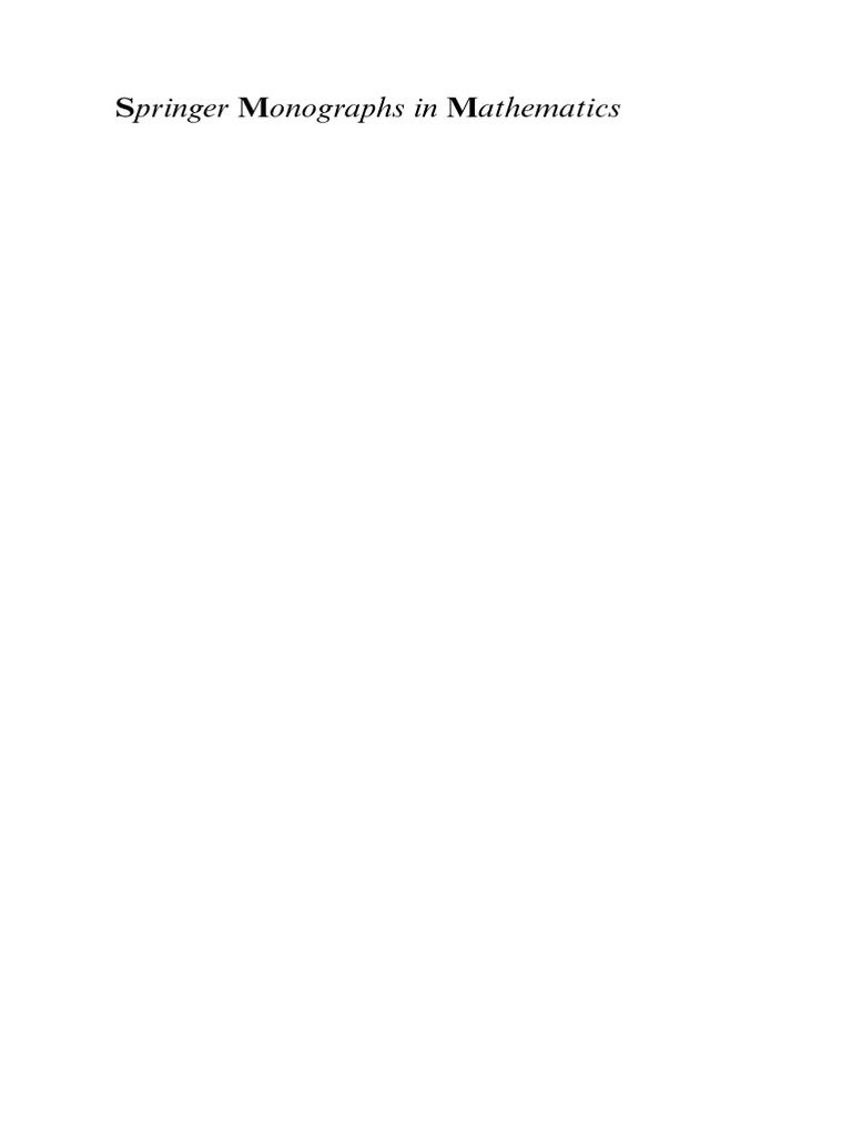 Springer Monographs in Mathematics | PDF | Banach Space | Operator (Mathematics)