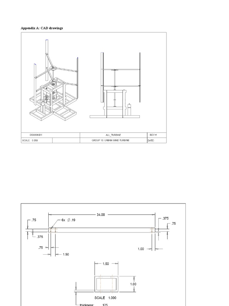 Appendix A: CAD Drawings | PDF | Rotation Around A Fixed Axis | Torque