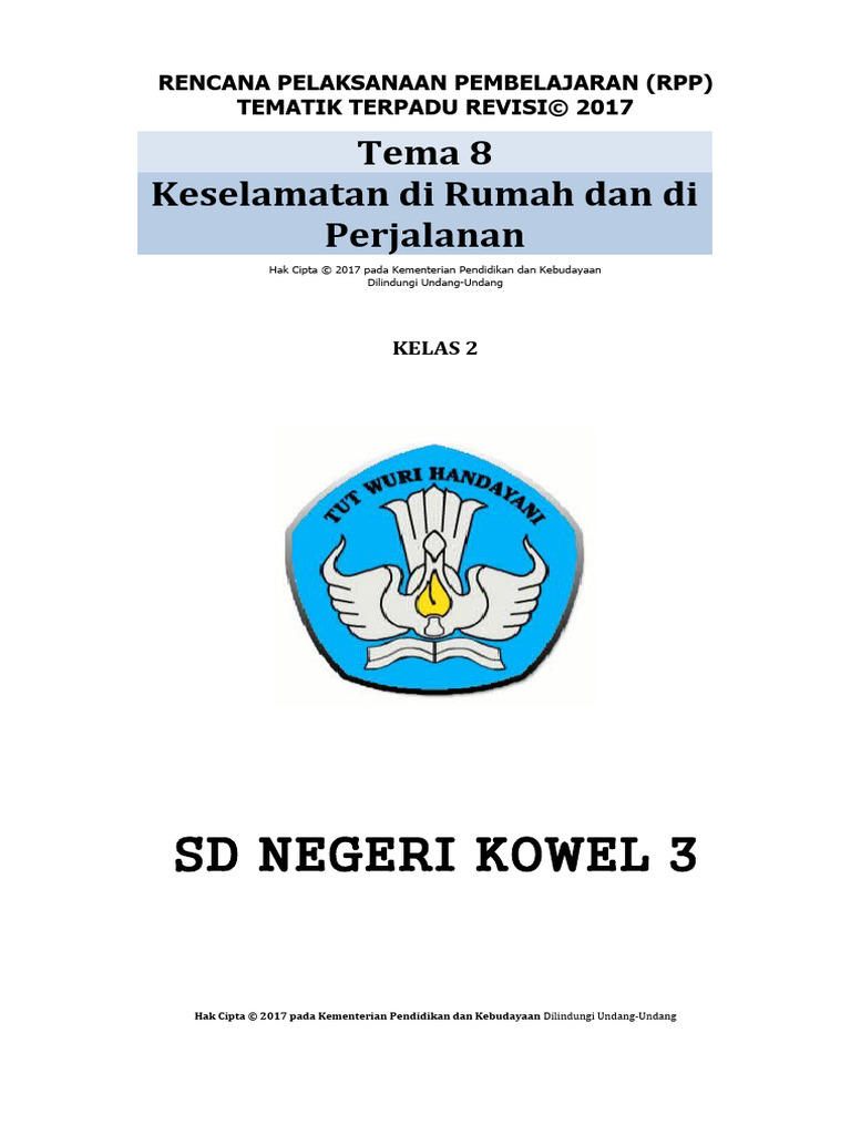 RPP Kelas 2 Tema 8 - Sub Tema - 2 | PDF