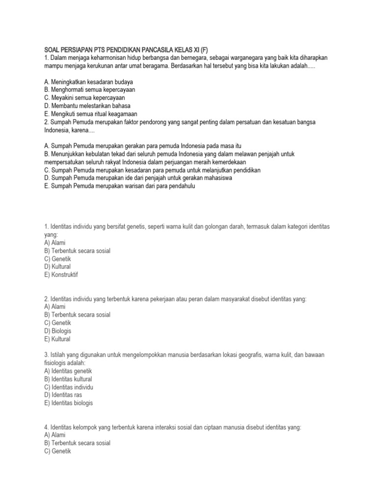 Soal Persiapan Pts Genap Kls XI Tahun 2023-2024 | PDF | Kajian Bahasa Asing | Sejarah