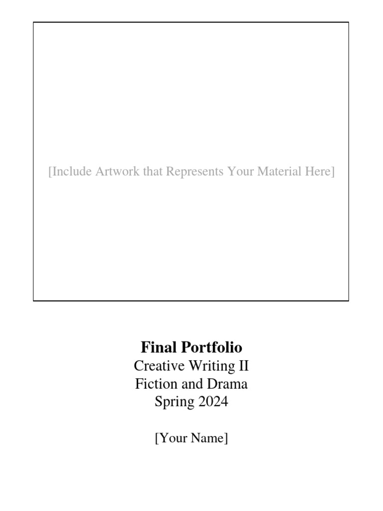 Creative Writing II Final Portfolio 2024 | PDF