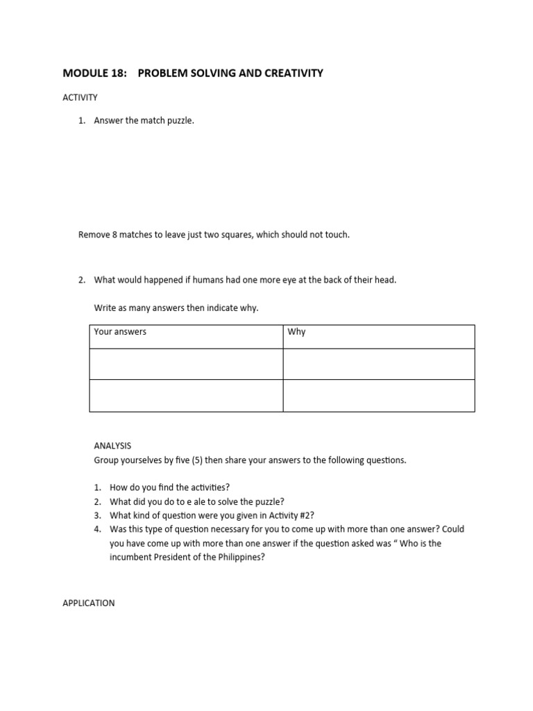 Module 18 | PDF | Creativity | Thought