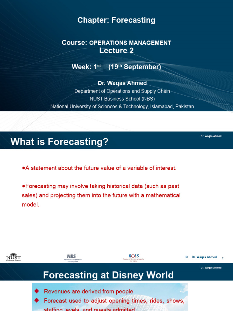 Lec 2 Forecasting (1) | Download Free PDF | Forecasting | Data