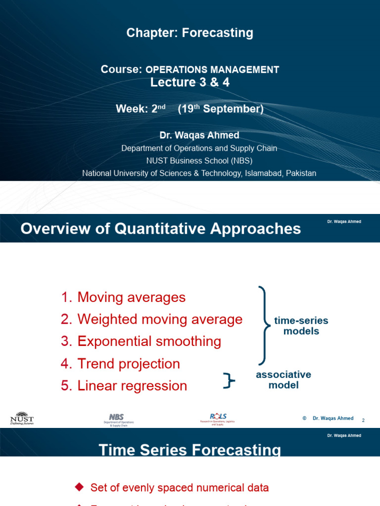 Lec 3 4 Forecasting | PDF | Forecasting | Linear Regression