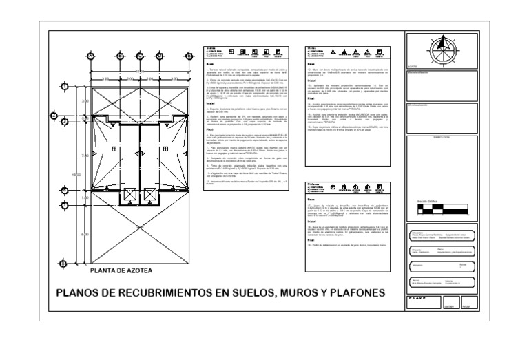 Planta Acabados en Azotea | PDF | Ingeniería de Edificación | Materiales de construcción