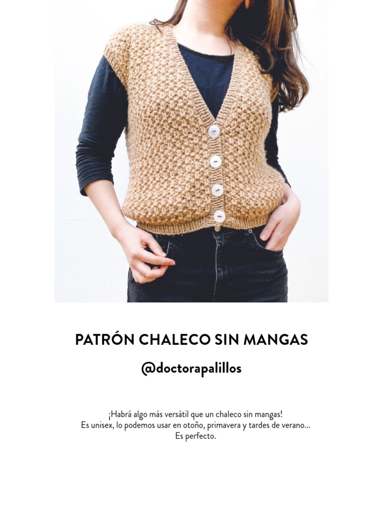 Doctora Palillos - Patron Chaleco Sin Mangas | PDF