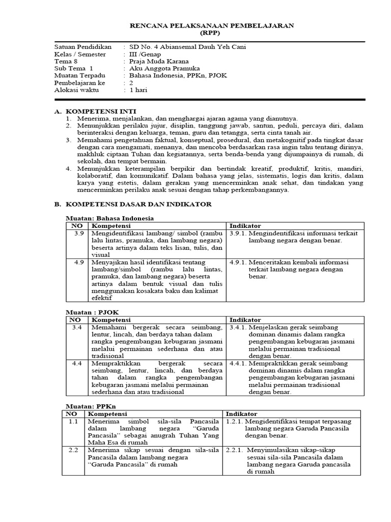 Rencana Pelaksanaan Pembelajaran (RPP) | PDF | Karier & Perkembangan